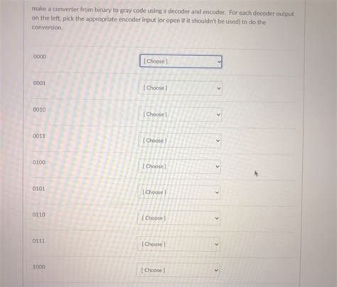 Solved Make A Converter From Binary To Gray Code Using A Chegg Com