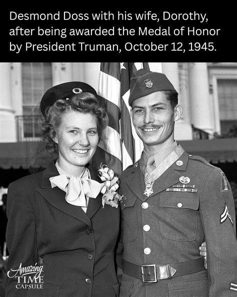 Amazing On October 12 1945 Army Medic Desmond Doss Stood Proudly