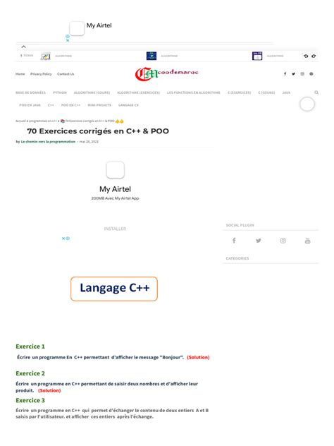 70 exercices corrigés en c and poo pdf
