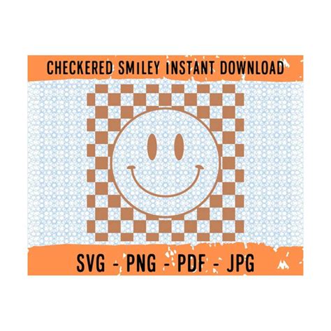 Checkered Smile Face Svg Funny Smile Svg Smile Png Smilin Inspire