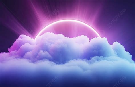 어두운 밤하늘에 네온 불빛이 있는 추상 구름 구름 네온 조명 효과 배경 일러스트 및 사진 무료 다운로드 Pngtree