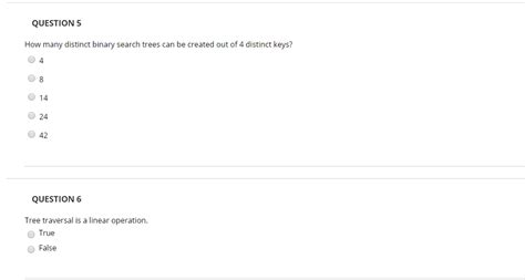 Solved Question 5 How Many Distinct Binary Search Trees Can