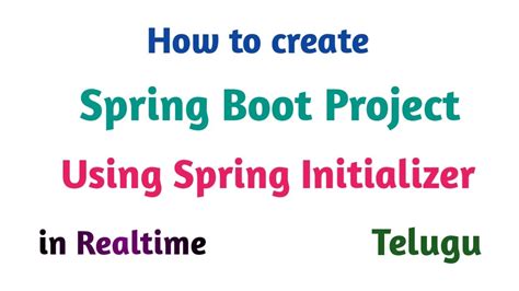 How To Create Realtime Spring Boot Project Thiru Academy Youtube