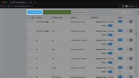Configure DNS Records In OpenResty Edge OpenResty Official Blog