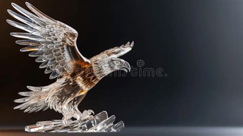Crystal Eagle Statue With Spread Wings Stock Image Image Of Grace Wings 305539829