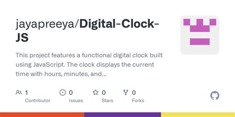 Github Jayapreeya Digital Clock Js This Project Features A