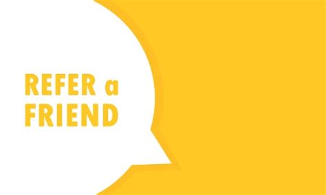 친구 연설 거품 배너를 참조하십시오 비즈니스 마케팅 및 광고에 사용할 수 있습니다 벡터 Eps 10 흰색 배경에 격리 친구에게 추천하세요에 대한 스톡 벡터 아트 및 기타