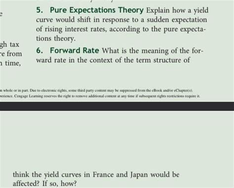 Solved 5 Pure Expectations Theory Explain How A Yield Curve