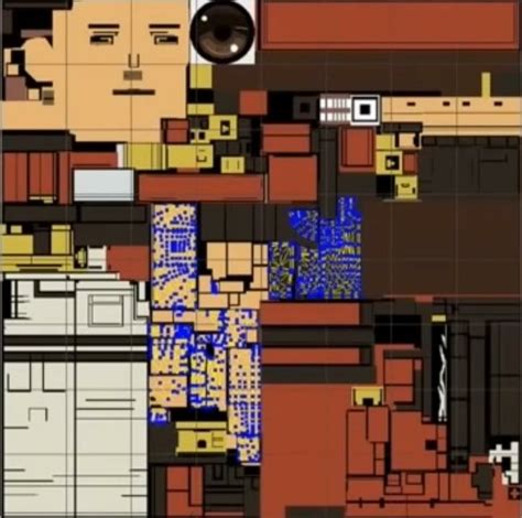 Texturing How To Make A Uv Map For A Guilty Gear Style Character Square Uv Mapping