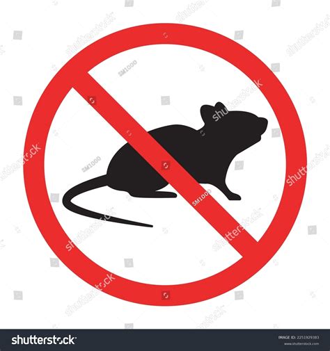 No Rats Sign Vector Illustration Stock Vector Royalty Free 2251929383 Shutterstock