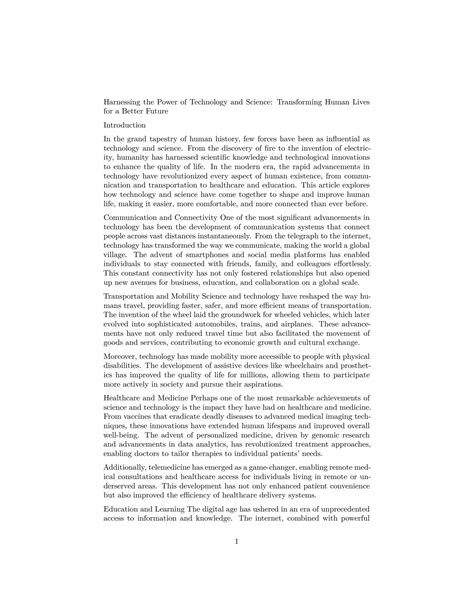 Solution The Techno Scientific Revolution Unraveling The Marvels Of Science And Technology