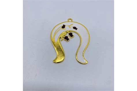 ΜΕΤΑΛΛΙΚΟ ΠΕΤΑΛΟ ΡΟΔΙΑ 45 8 58mm ΛΕΥΚΟ ΧΡΥΣΟ 1 ΤΕΜΑΧΙΟ Mi 82662