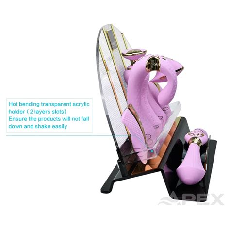 Sex Toy Acrylic Desktop Display Stand With Anti Theft Rope Apex