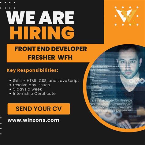 Pratik Sutariya On Linkedin Hiring Front End Developer Fresher Wfh 📍