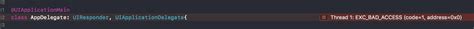 Ios I Just Upgraded To Xcode Gives Thread EXC BAD ACCESS Code Address X Stack