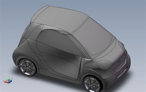 奔驰smart车身曲面建模solidworks 2013模型图纸免费下载 懒石网