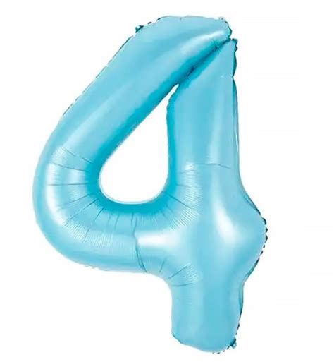 Шарик Цифра 4 80 см цвет голубой фото отзывы характеристики в интернет магазине Rozetka