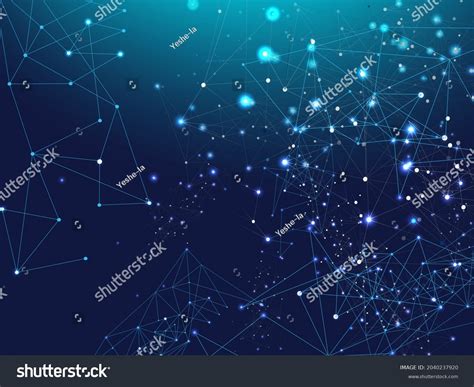 big data information network blockchain nodes stock vector royalty