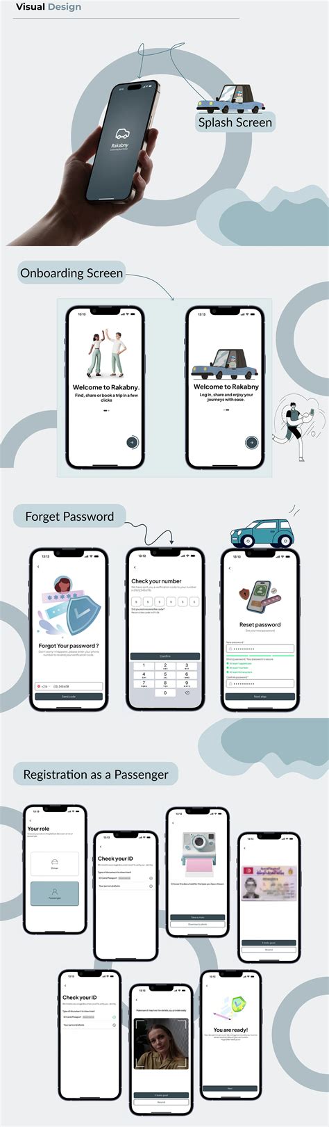 Rakabny CarpollingApp CaseStudy UX Research UI Design Behance