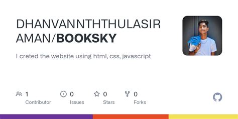 Github Dhanvannththulasiramanbooksky I Creted The Website Using Html Css Javascript