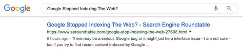 Did Google Stop Indexing The Web