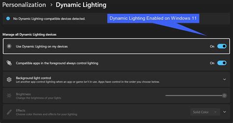 How To Enable Dynamic Lighting On Windows 11
