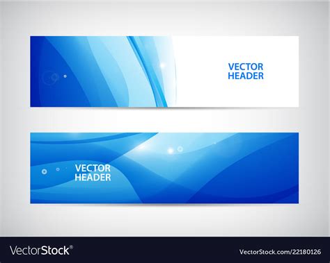 Set Of Abstract Wavy Horizontal Headers Royalty Free Vector