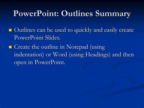 Ppt Powerpoint Creating Slides From An Outline Powerpoint
