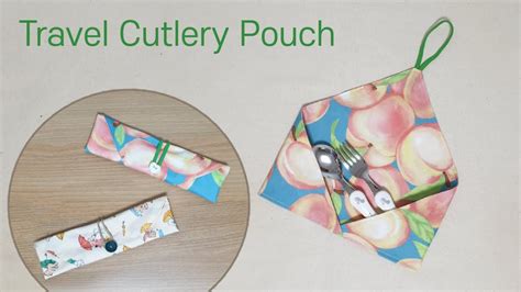Diy 초보자도 쉽게 만드는 초간단 휴대용 수저집자투리 원단 활용 How To Make A Travel Cutlery Pouch Youtube