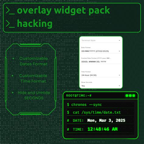 Hacker Widget Bundle Date And Time Widget Spotify Music Widget