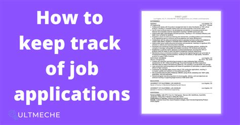 7 Tips On How To Keep Track Of Job Applications Ultmeche