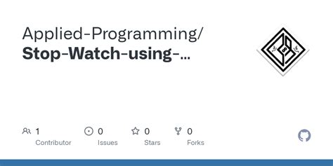 GitHub Applied Programming Stop Watch Using Python