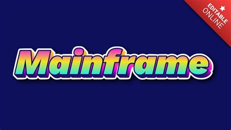 Mainframe | Multicolor 3D | Text Effect Generator