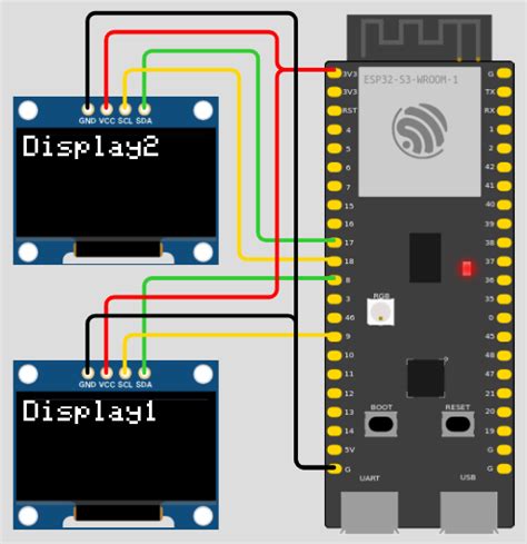 Esp32 S3 And Two I2c Buses With Adafruit Ssd1306 Library Two Oled 128x64 Displays General