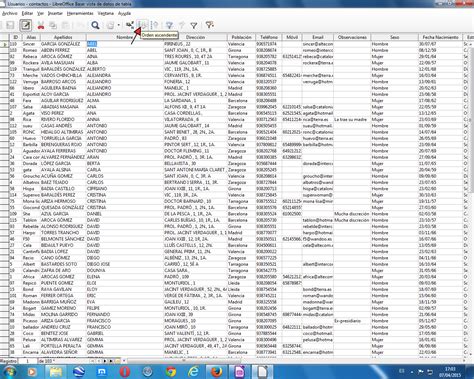 LibreOffice Base Ordenar Por Columna Aplicaciones De Libre Uso