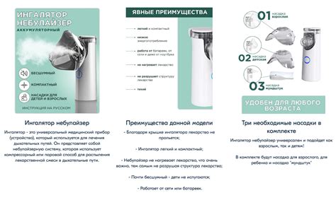 Ингалятор Mesh небулайзер, ручной, бесшумный для взрослых и детей ...