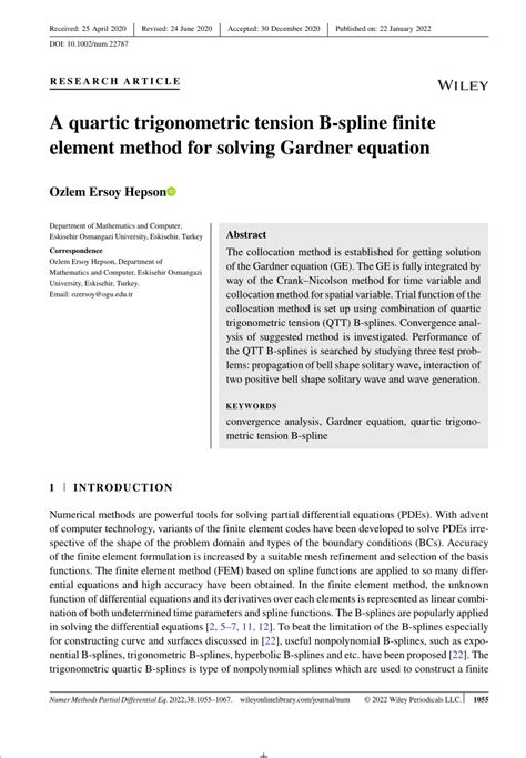 A Quartic Trigonometric Tension B‐spline Finite Element Method For Solving Gardner Equation