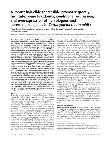 Pdf A Robust Inducible Repressible Promoter Greatly Facilitates Gene Knockouts Conditional