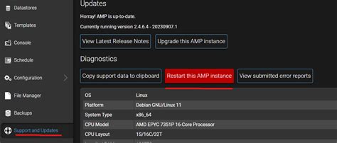 Application Deployment How Do I Restart The Amp Technical Support
