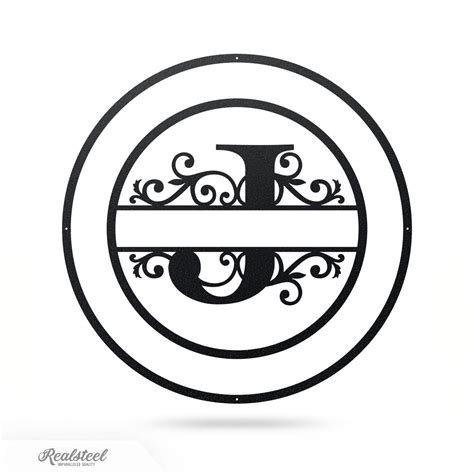 Realsteel Elegant Personalized Name Monogram Custom Metal Wall Art