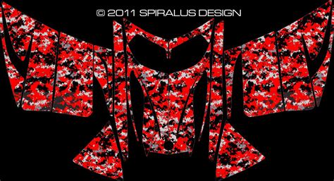 Digital Red Camo Ski