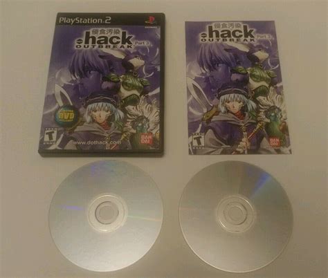 Dot Hack Part 3 Outbreak Ps2 Playstation 2 Complete W Anime Dvd Rare