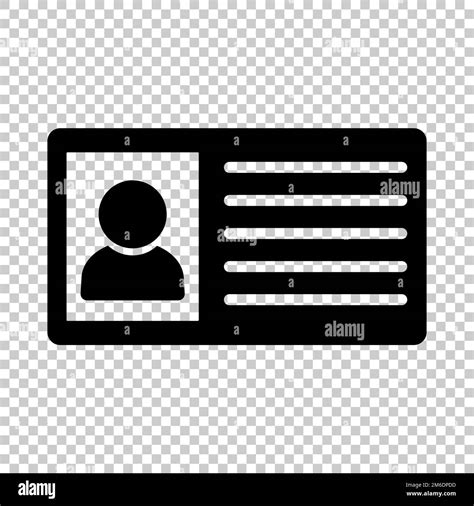 business card silhouette icon id card symbol editable vector stock