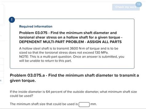 Solved Required Information Problem 03 075 Find The