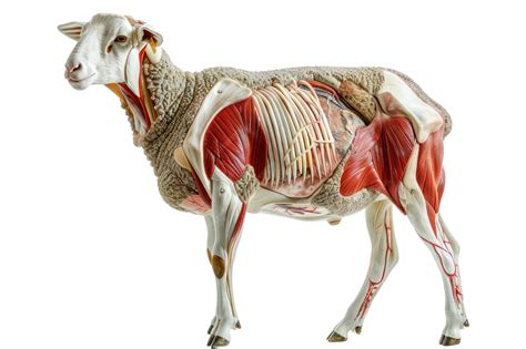 Premium Photo Sheep Anatomy Showing Body And Head Face With Muscular