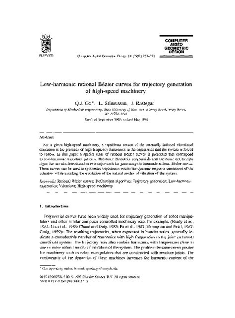 Pdf Computer Aided Geometric Design