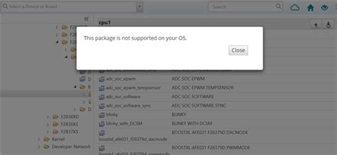 tms320f28379d unable to access c2000ware 3 04 version and import