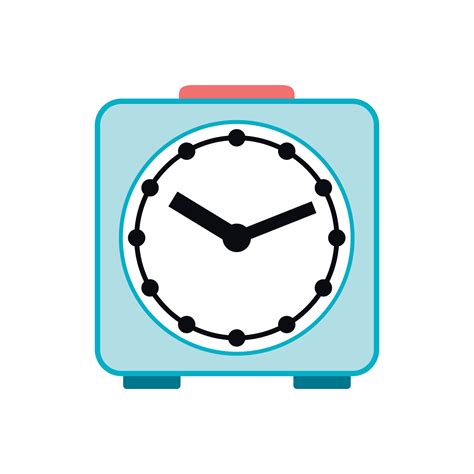 Light Blue Alarm Clock Icon Flat Style 14388703 Vector Art At Vecteezy