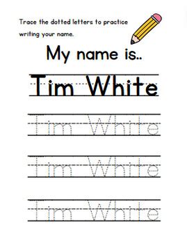 Free Editable Name Tracing By Lexie Thares TPT