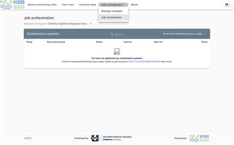 Creating Your First Orchestration System Hydroserver
